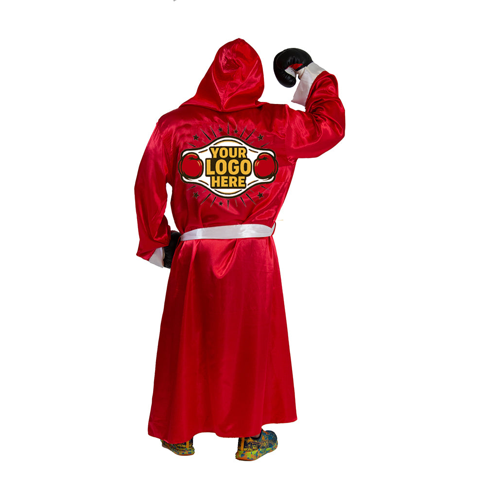 Satin Boxing Robe with Trim and Custom DTF Print – Everfan