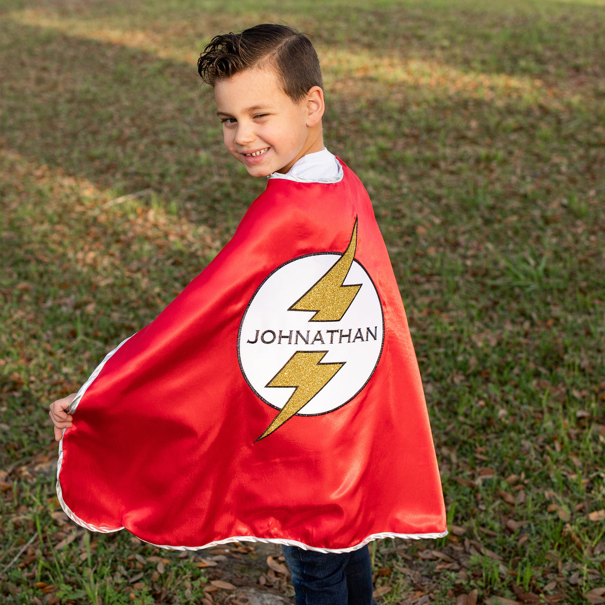 Lightning Bolt Superhero Cape | Flash Themed Superhero Cape – Everfan